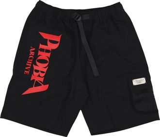 Phobia Archive Homme, Sport, Noir, Taille: XL Big Print Logo Shorts