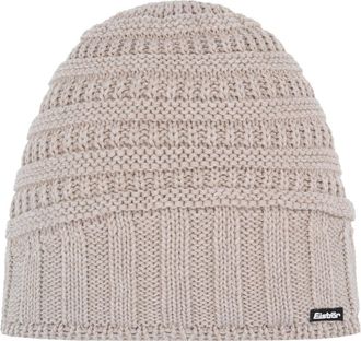Eisb&auml;r M&uuml;tze Damen Cullen 2.0 Oversized Beige - Merino f&uuml;r Frauen - mit Fleece sch&uuml;tzt vor K&auml;lte und Wind - Strickm&uuml;tze kuschelig weiche Beanie Haube aus &Ouml;st