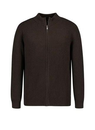Ragman Herren Pullover braun unifarben