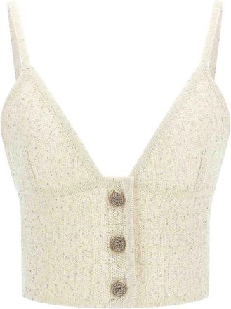 Alessandra Rich Top - Blanc