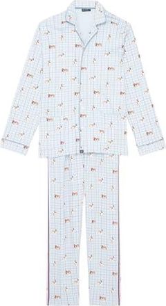 Arthur Pyjama boutonné Homme Wouf - Ensemble de Pyjama Homme - Chemise Manches Longues et Pantalon - Coton Issu de lagriculture Biologique - Ciel - XL