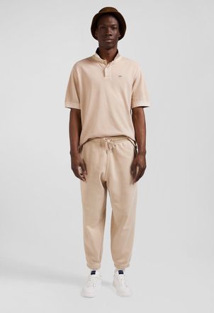 Eden Park Polo Manches Courtes Unisexe En Piqu&eacute; Coton Beige Surteint Coupe Oversized