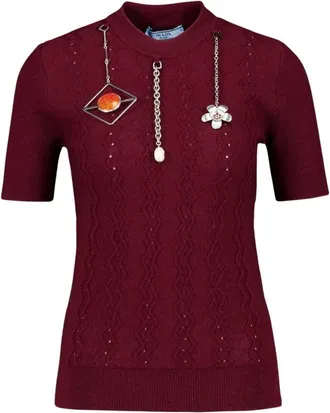 Prada Damen, Strickwaren, Rot, SGr&ouml;&szlig;e