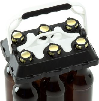 Bob CLICK-IT BOB The Bottle Buddy Flaschenträger I Trage-Hilfe für bis zu 6 Bier-Flaschen I cooles & praktisches Gadget für Deine Party - für 0,33 l Glas-