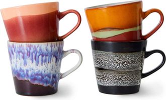 HKliving Tasses en grès - Set de 4 HKliving