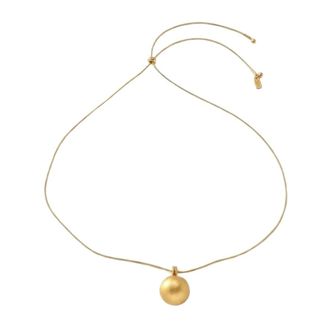 Dansk Copenhagen Signe Waterproof 18K Gold Plated Necklace - Adjustable Chain & Sanded Stainless Steel - - Accessories - Damen - Gelb - ONE SIZE