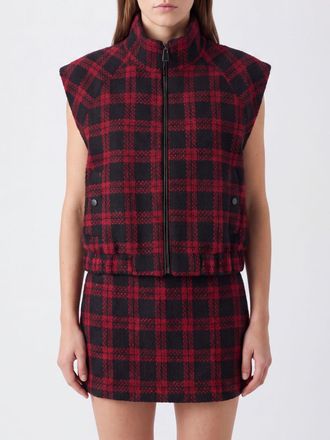 Pinko Gilet &agrave; col montant en laine m&eacute;lang&eacute;e &agrave; motif tartan