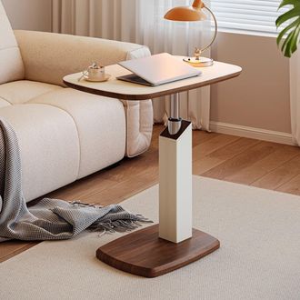 Generic Hoher Beistelltisch, Nachttisch Mit Rollen, Kleiner Nachttisch Mit Verdeckten Rollen, H&ouml;Henverstellbar for Sofa, Bett, Stuhl