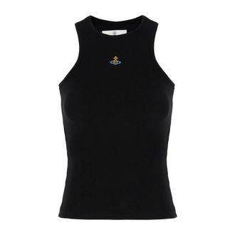 Vivienne Westwood Femme, Tops, Noir, Taille: 42 FR Orb Tank Top