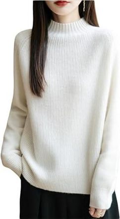 Generic Pull Femme Hiver Pull en Laine M&eacute;rinos 100% pour Femme Manches Longues Col Montant Pull en Maille &Eacute;pais Et Chaud Tunique Id&eacute;al pour lhiver LAutomne Et