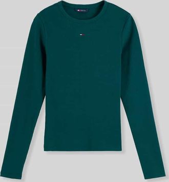 Tommy Jeans Slim Fit Langarmshirt aus Baumwoll-Mix