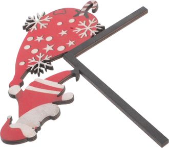 SOLUSTRE Holz Türrahmen Ornament Santa Claus Weihnachten Dekoration Haustür Schmuck Türrahmen Bastelarbeiten Fensterdeko Heimtextilien