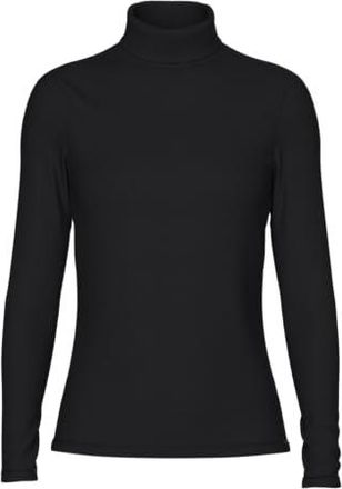 Pieces Femme Pcsirene Rollneck Top Noos T-Shirt Manches Longues, Noir, XL EU