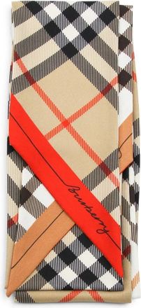 Burberry T&uuml;cher & Schals - Silk Scarf With Classic Check Motif - Gr. unisize - in Beige - f&uuml;r Damen