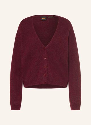 HUGO BOSS Strickjacke Farano Mit Alpaka rot