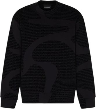 Emporio Armani Herren, Sweatshirts & Hoodies, Schwarzk, LGröße