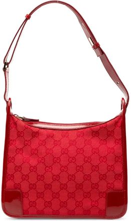 Gucci Hobo Bags - GG Canvas Shoulder Bag - Gr. unisize - in Rot - f&uuml;r Damen
