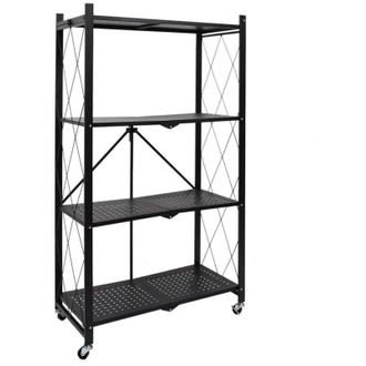 Altobuy PLISS - Etagère Métallique Noire Pliable 4 Niveaux