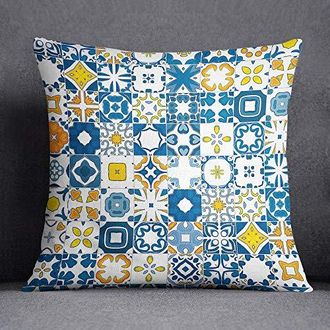 Bonamaison Le Jardin du Lin Kissenhüllen, Cotton, Mehrfarbig, 45x45