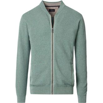 Casamoda Cardigan Zipp&eacute; Structure Vert Clair