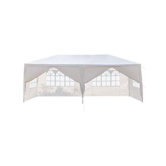 Soges Soges - Tente de r&eacute;ception ext&eacute;rieure 10x20 avec 6 parois lat&eacute;rales amovibles,tonnelle de mariage imperm&eacute;able pour patio,blanc