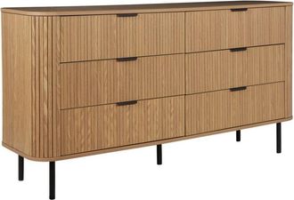 Beliani Kommode mit 6 Schubladen BRADLEY Braun