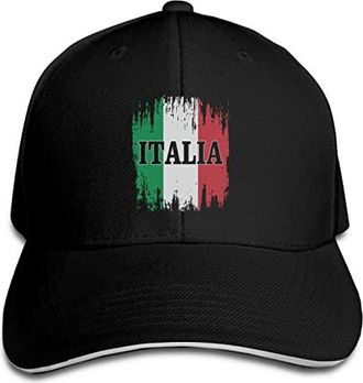 Hdadwy Italia Italie Drapeau Italien Casquette de Baseball Casquette Sandwich Papa Chapeau rétro Cowboy Chapeau Denim Camionneur Chapeau Soleil Sport Casquet