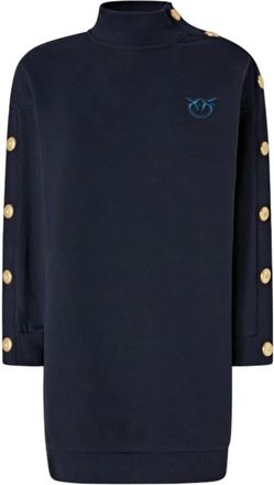 Pinko Pinko, Femme, Pulls, Bleu, Taille: 40 FR Muesli Maxi Sweater