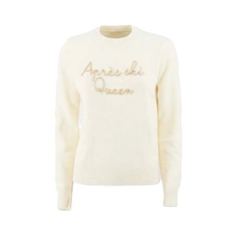 MC2 Saint Barth Pull &agrave; col rond graphique - Femme - Pulls - Beige - Taille: 38 FR