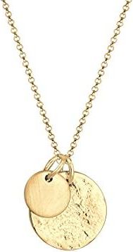 Elli Collier Femme Pendentif Plaque Martelé en Argent Sterling 925