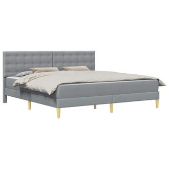 vidaXL Struttura Letto Con Materasso Grigio Chiaro 180 X 200 Cm Vidaxl