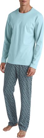 CALIDA Relax Streamline Pyjama, lang Herren, aus 100% Baumwolle