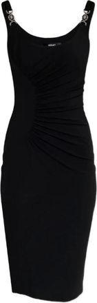Versace Femme, Robes, Noir, Taille: 38 FR Stretch Crepe Jersey Midi Dress