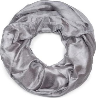 styleBREAKER Écharpe loop pour femmes légère et soyeuse en couleurs unies, écharpe tubulaire estivale unie 01017063, couleur:Gris