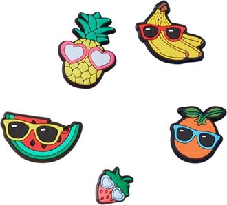 Crocs Femme, Accessoires, Multicolore, Taille: ONE Size Jibbitz Cute Fruit With Sunnies 5-Pack