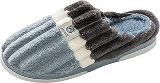 Generic Pantoufles pour femme et homme - Pantoufles moelleuses - Confortables - Ferm&eacute;es - Pour lhiver - Chaudes - Confortables - En coton &agrave; m&eacute;moire de forme -
