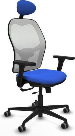 Piqueras y Crespo Ergonomischer Drehstuhl mit Chorquera Armen, h&ouml;henverstellbarer Lendenwirbelst&uuml;tze und festem Kopfteil, ausgestattet mit Syncro/Traslack und injiziert