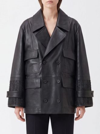 Sword 6.6.44 Zweireihige Bikerjacke aus Leder in lockerer Passform