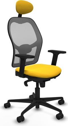 Piqueras y Crespo Jorquera Hochstuhl mit 2D-Armlehnen, h&ouml;henverstellbarer Lendenwirbelst&uuml;tze und festem Kopfteil, ausgestattet mit Sincro 5 Positionen und injiziertem S