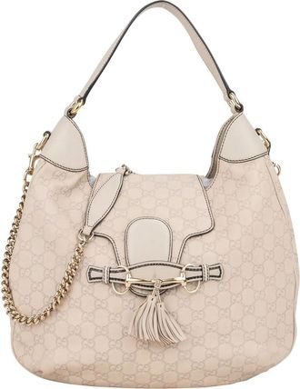 Gucci Crossbody Bags - Gucci GG Leather Monogram Horsebit Emily Hobo Bag - Gr. unisize - in Bunt - für Damen