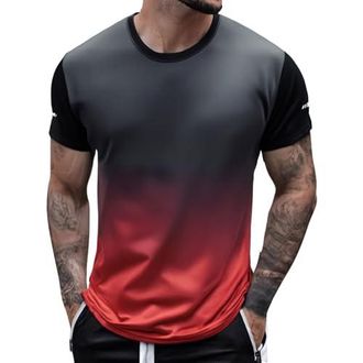 Generic T-shirt dété respirant en soie glacée pour homme 2026, Rouge, 5XL