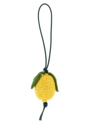 J.W.Anderson Mens Yellow Crochet Lemon Charm Ywllowgreen Portachiavi Keychains