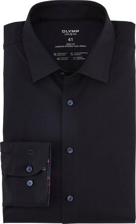 Olymp Herren Oberhemd Langarm Level Five 24/Seven,Single Jersey,462 Level-5-Jerseyshirt-03,21 New York Kent-2,Marine 18,39