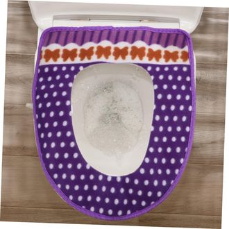 Valiclud 4stücke Plüsch-toilettenmatte Toilettensitzbezug Kälteschutzpolster Badezimmerzubehör Weich Und Strapazierfähig Für Angenehme Benutzung