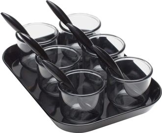 Zak designs Zak!Designs Servierset, Melamin, Schwarz, One Size