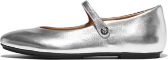 FitFlop Mädchen Delicato Crystal-cluster Soft M/Leather Mary Jane Flat, Silber, 35 EU Schmal