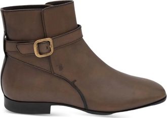 Tod's bottines à détails de boucles - Marron