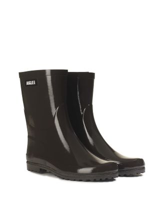 Aigle Womens Eliosa Bottil Rain Boot, Cocoa Brown, 37 EU