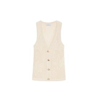Marella Mllastice Baumwoll-Gilet - - Tops - Damen - Beige - XS