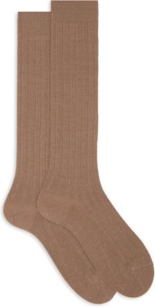 Gallo Gallo, Homme, Sous-v&ecirc;tements, Beige, Taille: M Longues Chaussettes en Laine C&ocirc;tel&eacute;es